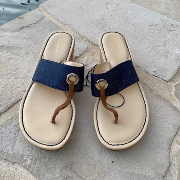 Liz Claiborne | Shoes | Blue Jean Wedge Sandals | Poshmark